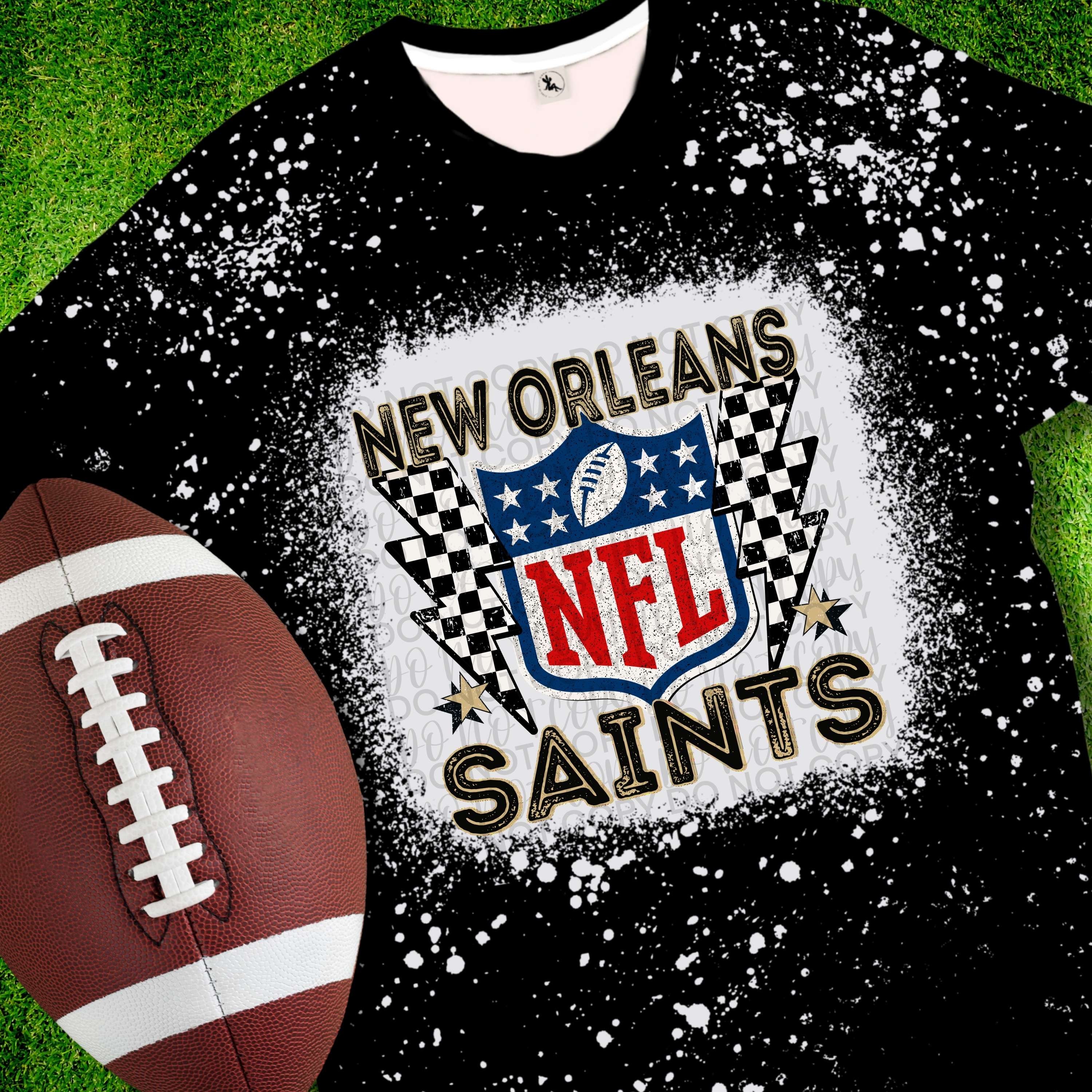 New Orleans Saints Checker LB - DTF Transfer – Earthline Customs