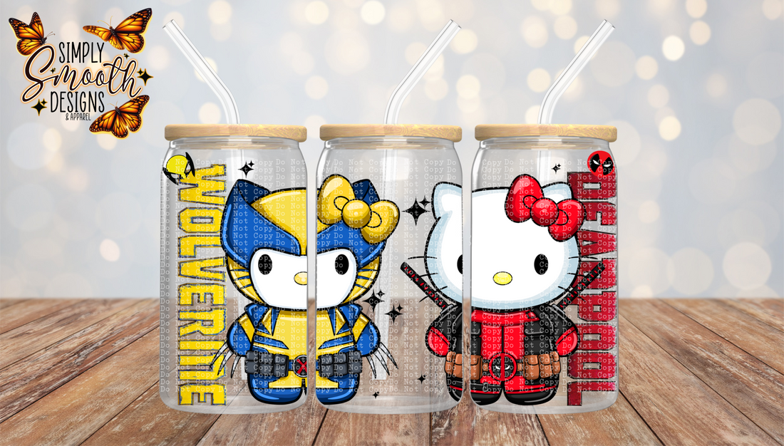 Wolverine & Deadpool Hello Kitty - UV Libby Wrap – Earthline Customs