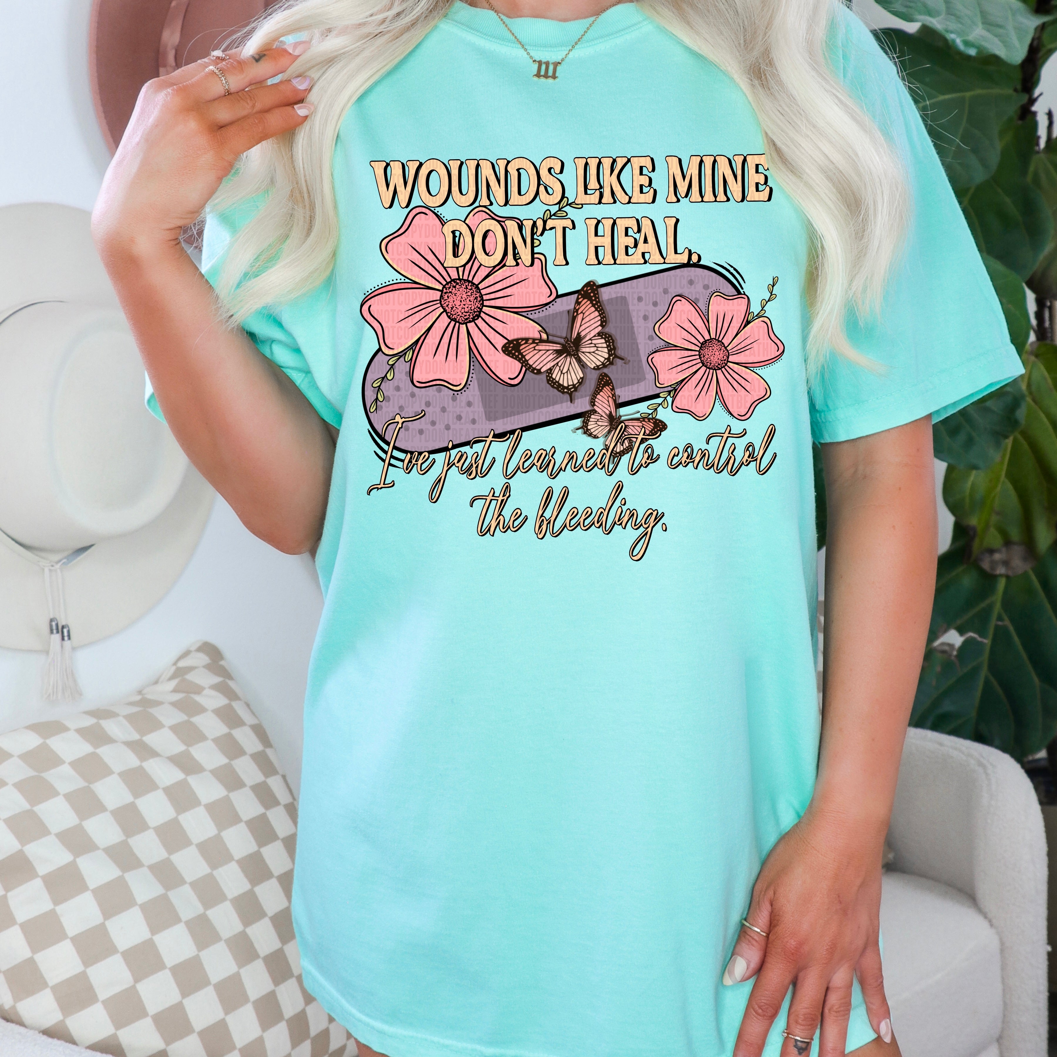 Wounds Like Mine Don't Heal - DTF Print – Earthline Customs