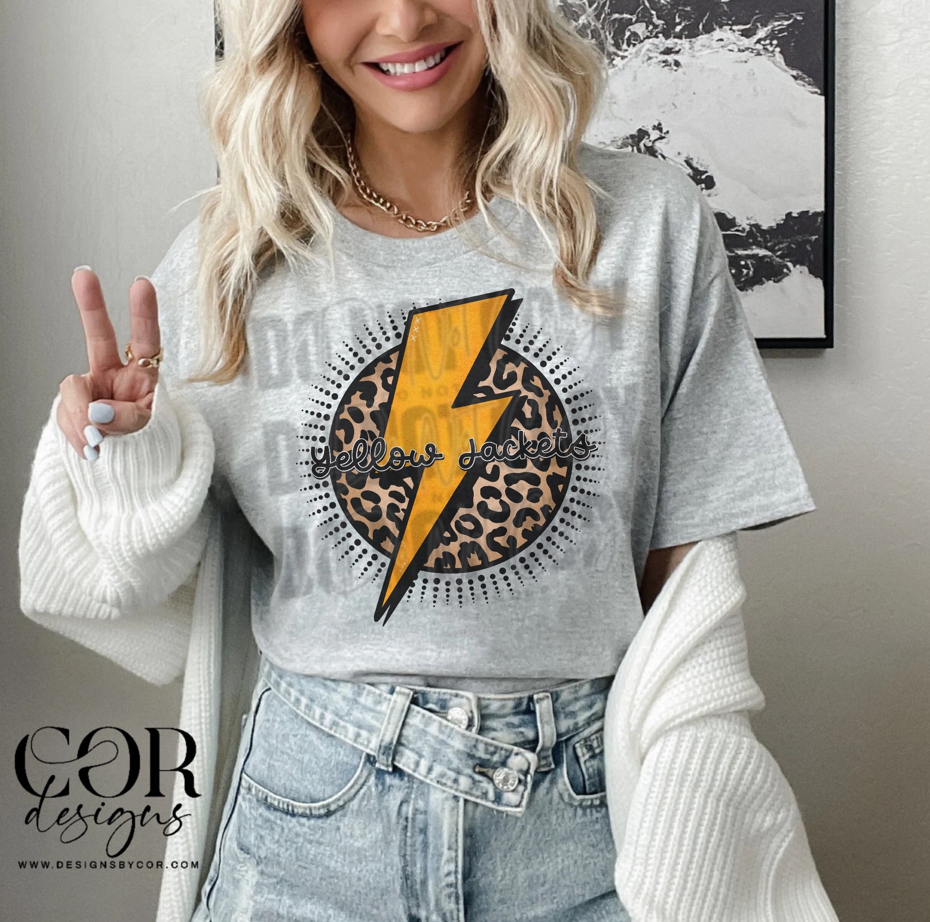 Yellow Jackets Gold Bolt Leopard – Earthline Customs