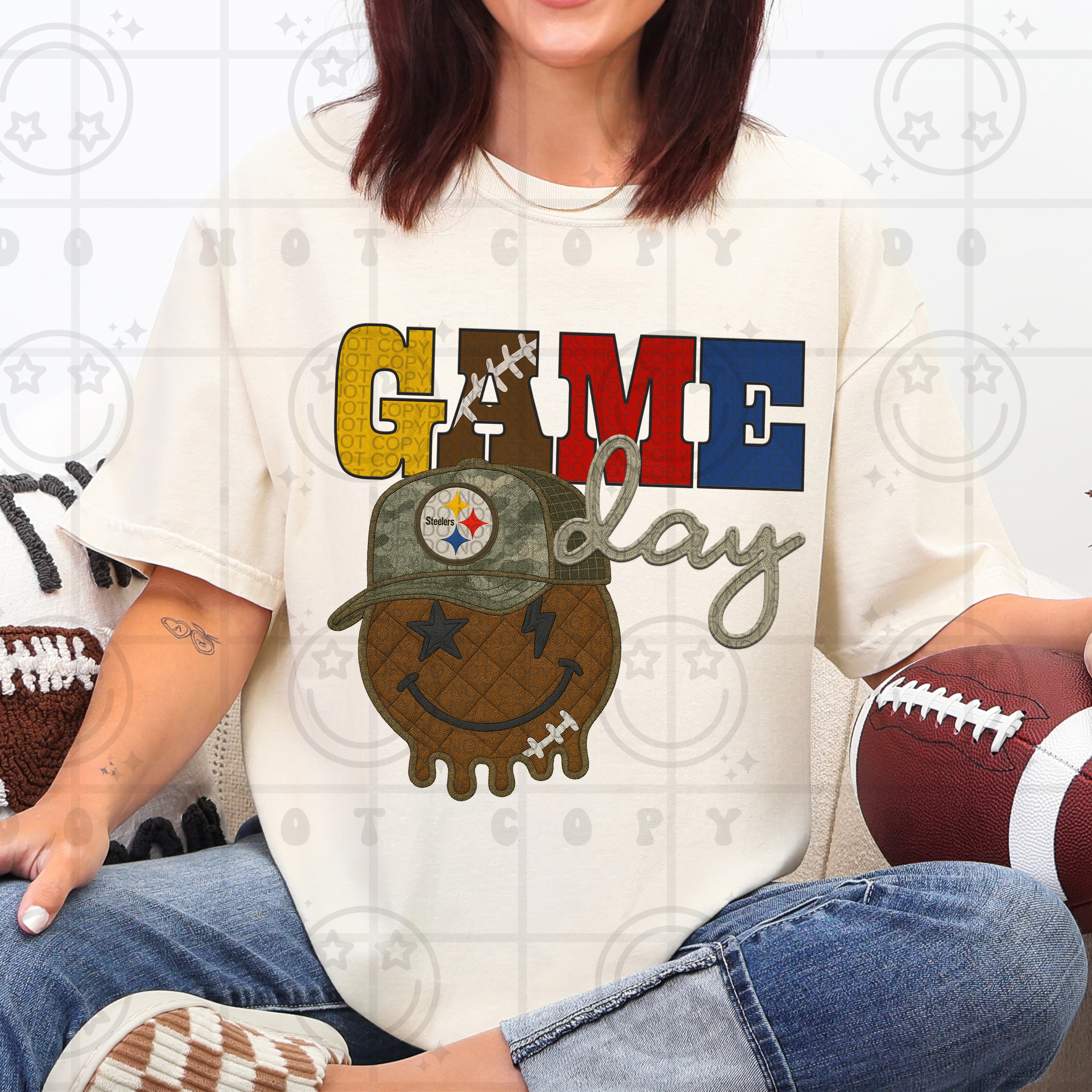 Game Day Smiley (steelers) – Earthline Customs