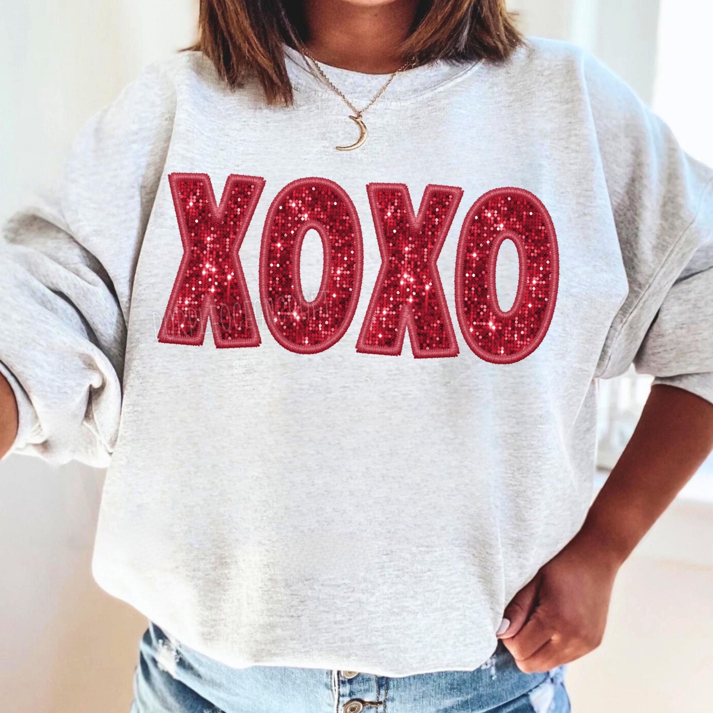 XOXO Red Faux Sequin- DTF Transfer – Earthline Customs