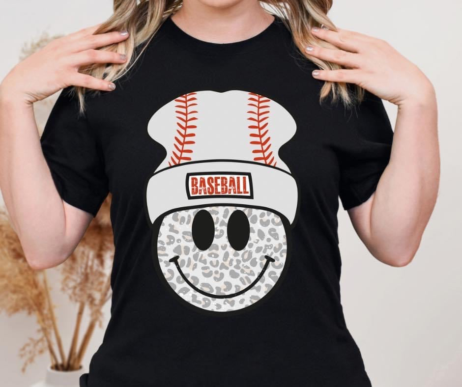 Baseball Smiley Beanie DTF Transfer – Earthline Customs